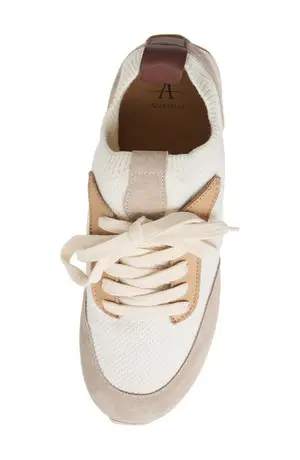 Aquatalia Rolo Knit Sneakers - Soft White