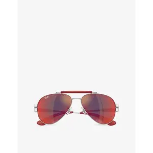 Ray-ban X Scuderia Ferrari Aviator Sunglasses - Silver