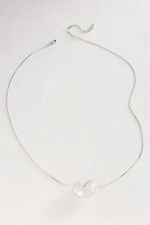 Anthropologie Metal Bean Pendant Necklace