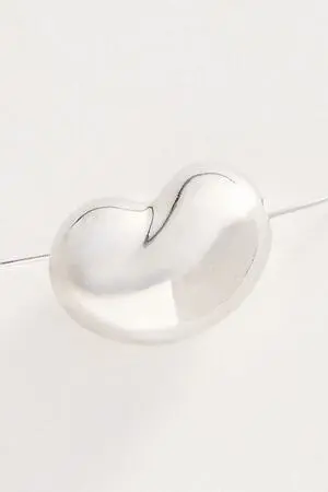 Anthropologie Metal Bean Pendant Necklace