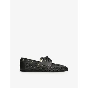 ANCIENT GREEK SANDALS Pliaria Raffia And Leather Boat Shoes
