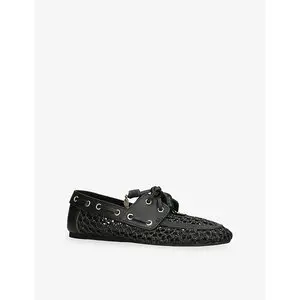 ANCIENT GREEK SANDALS Pliaria Raffia And Leather Boat Shoes