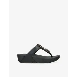 Fitflop Lulu Marble Leather Sandals - Black