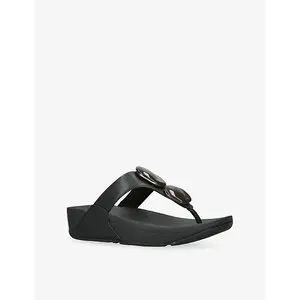 Fitflop Lulu Marble Leather Sandals - Black