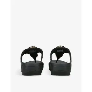 Fitflop Lulu Marble Leather Sandals - Black