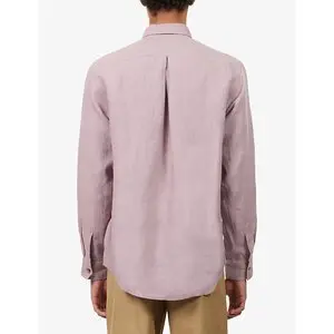 Paul Smith Embroidered-motif Long-sleeve Linen Shirt