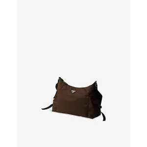 Prada Re-nylon Woven Shoulder Bag - Brown