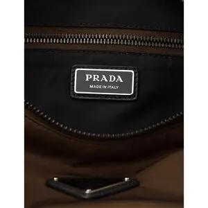 Prada Re-nylon Woven Shoulder Bag - Brown