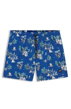 BOSS Piranha Swim Trunks - Blue