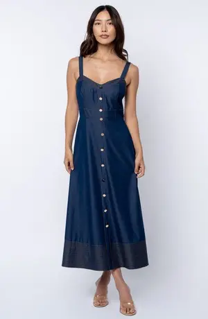 CIEBON Seamed Chambray Sundress