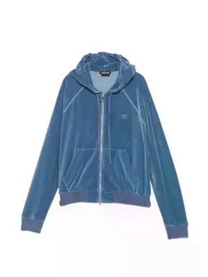TOM FORD Hooded Zip Jacket - Blue