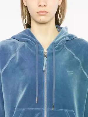 TOM FORD Hooded Zip Jacket - Blue