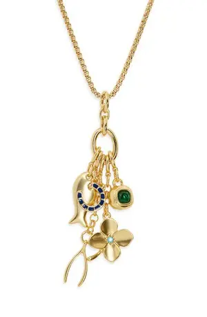 ROXANNE ASSOULIN The Buona Fortuna Charm Pendant Necklace - Gold