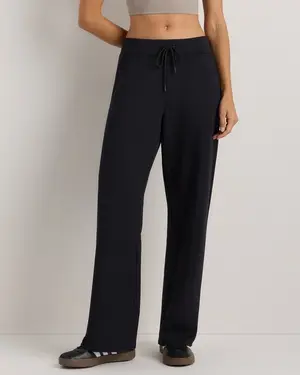 Quince Cloudcomfort Wide Leg Pants - Black
