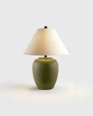Quince Heritage Ceramic Table Lamp - Olive