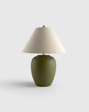 Quince Heritage Ceramic Table Lamp - Olive