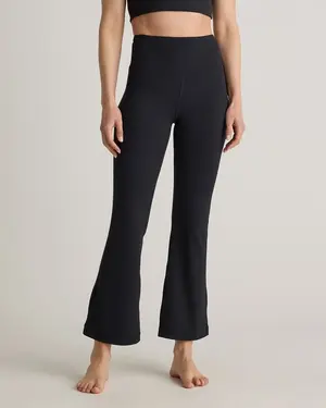 Quince Ultra-form High-rise Flared Pants - Black