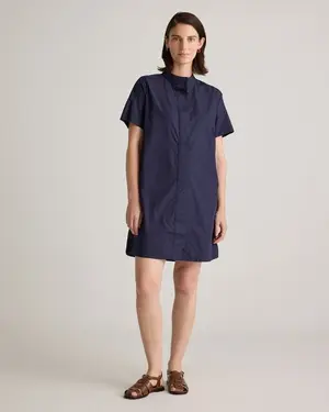 Quince Organic Cotton Short Sleeve Shirt Dress