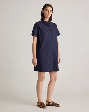 Quince Organic Cotton Short Sleeve Shirt Dress
