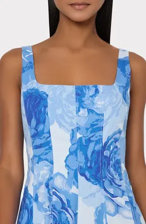 MILLY Nia Print Sleeveless Midi Dress