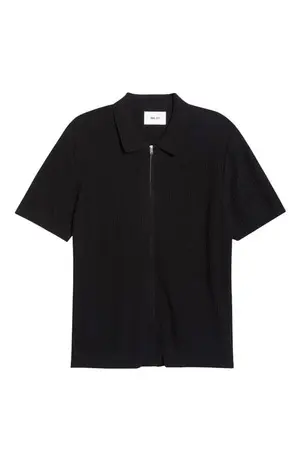 Nn07 Gustav 60016 Organic Cotton Zip Cardigan - Black