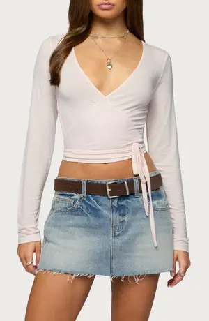 Pink Wrap Tops