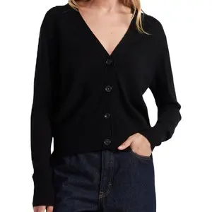 Women's Black Wool Cardigans