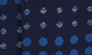 Bugatchi Polka Dot Mercerized Cotton Blend Dress Socks - Navy