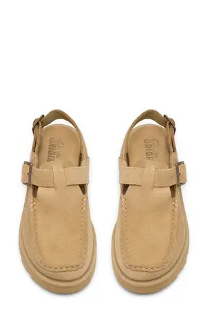 Clarks Meare Easy Slingback Mule - Maple Suede