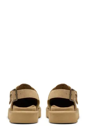Clarks Meare Easy Slingback Mule - Maple Suede