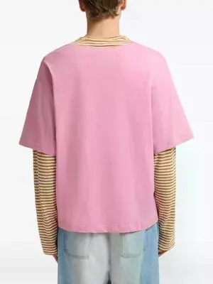 Marni Layered Cotton T-shirt - Pink