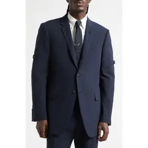 Thom Browne Armband Wool Seersucker Sport Coat - Navy