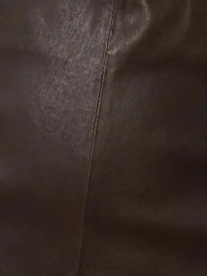 Nour Hammour Paneled Leather Flared Pants