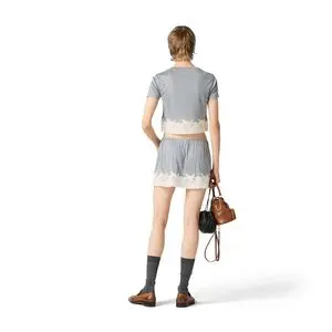Miu Miu Silk Jersey Flared Skirt