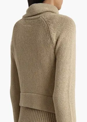 Khaite Lorrai Silk-cotton Cardigan - Beige