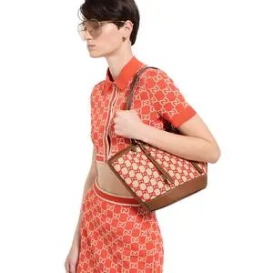 Gucci Small Gg Canvas Tote Bag