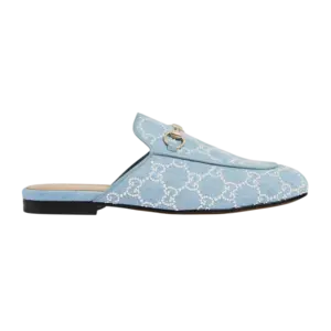 Gucci Princetown Slipper With Pearls - Blue