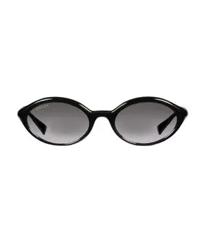 Gucci Oval Frame Sunglasses - Black