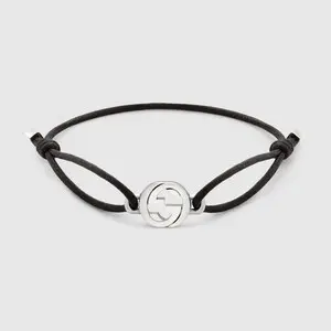 Gucci Interlocking G Cord Bracelet - Silver