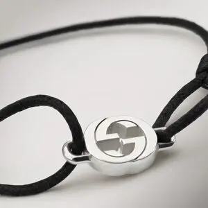 Gucci Interlocking G Cord Bracelet - Sterling Silver