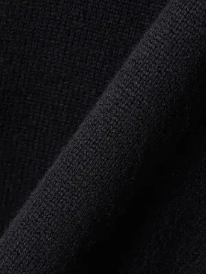 THE FRANKIE SHOP Rafaela Cropped Merino Wool And Cashmere-blend Sweater - Black