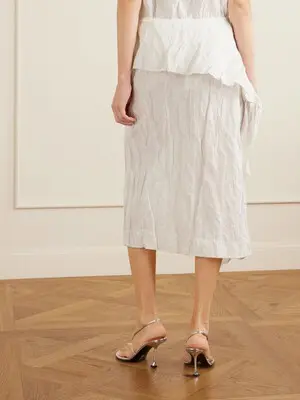 Proenza Schouler Crinkled-twill Midi Skirt - Neutrals