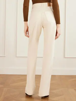 Saint Laurent High-rise Wide-leg Jeans - Neutrals