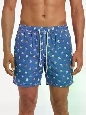 MC2 SAINT BARTH Printed Swimming Shorts - Blue
