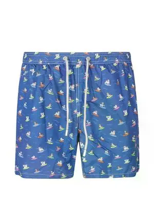 MC2 SAINT BARTH Printed Swimming Shorts - Blue