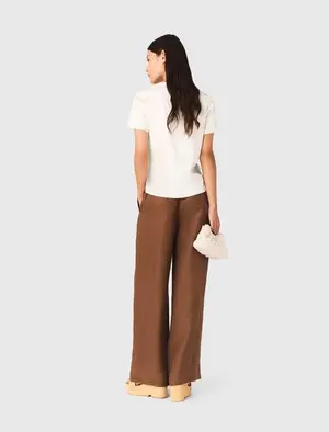 Maje Short-sleeved Silk Top