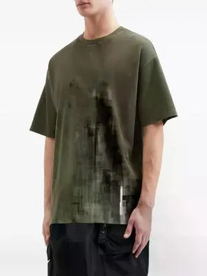 AFTERMATHS Waffle-texture T-shirt - Green