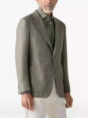 Zegna Patterned Notched Jacket - Grey