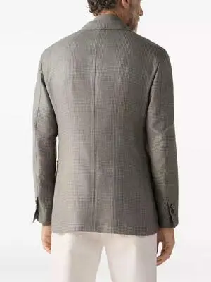 Zegna Patterned Notched Jacket - Grey