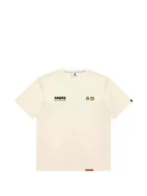 AAPE BY *A BATHING APE Logo-print T-shirt - Neutrals